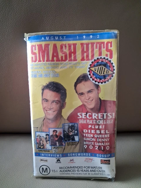SMASH HITS MAGAZINE Issue Aug 1992 VHS Video Roxette Batman Girlfriend ...