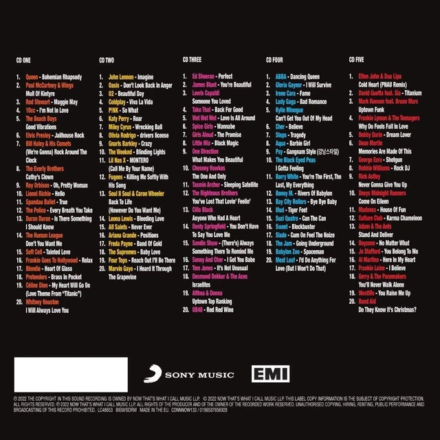 NOW #1S - Various Artists (NOW) 5CD Album £7.99 - PicClick UK