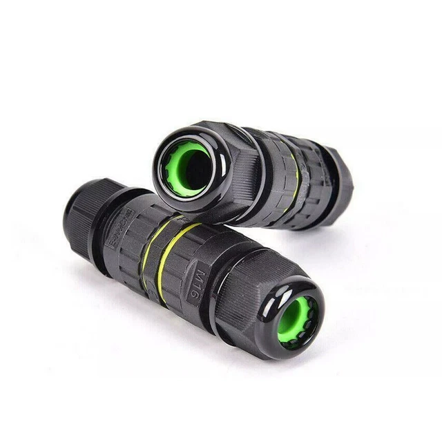 M16 3 PIN IP68 Waterproof Junction Box Cable Case Electrical Connector ...