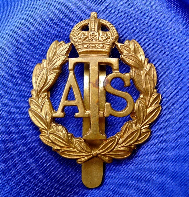 WW2 WOMEN'S BADGE: Ats Auxiliary Territorial Service Hat Badge. Brass ...