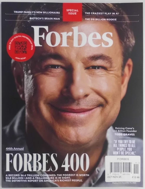 FORBES RIVISTA OCT / Nov.2025 Speciale 44th Annual 400 Produzione. Todd ...