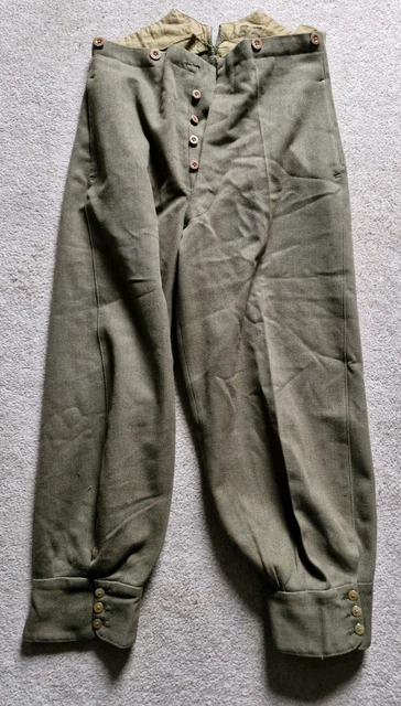 1930S OFFICER'S KNICKERBOCKER Trousers, Jodhpurs, Plus Fours 4s. Khaki ...
