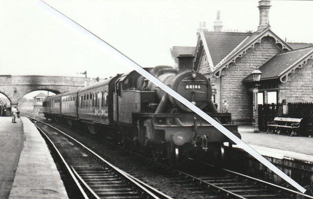 A VIEW OF 40146 at shirebrook west station in c1960 £1.50 - PicClick UK