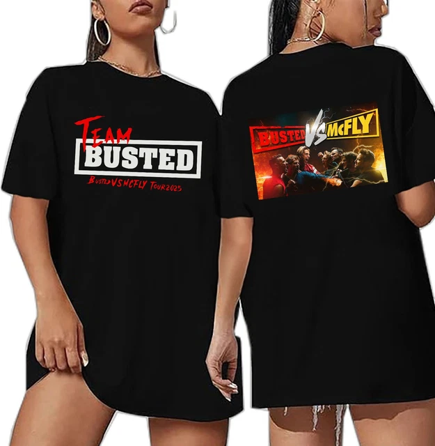 TEAM BUSTED 2025 Tour Tshirt, Busted Vs McFly Concert Front Back Shirt ...