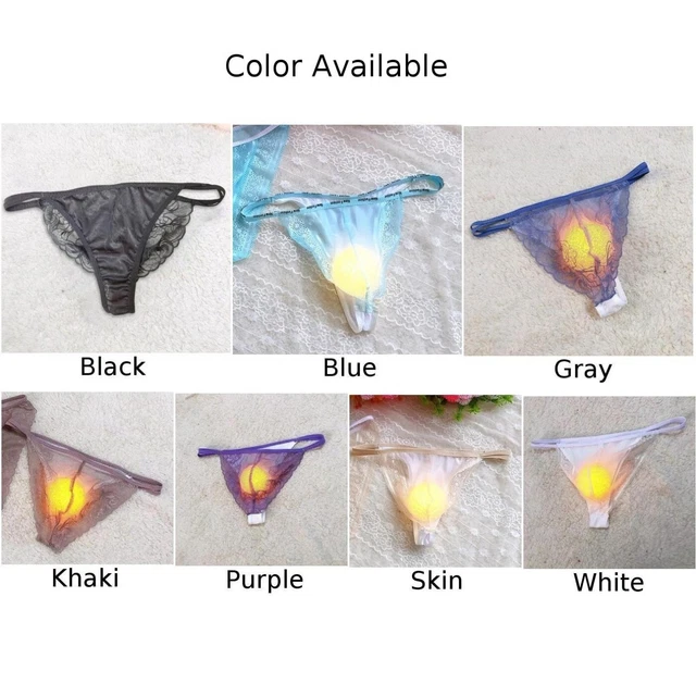 SEXY MEN LACE Sheer Pouch G-String Bikini Briefs Thongs Underwear ...