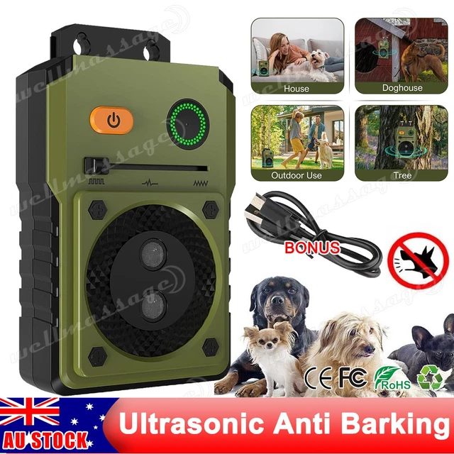 OUTDOOR ANTI BARK Device Ultrasonic Dog Barking Control Stop Repeller ...