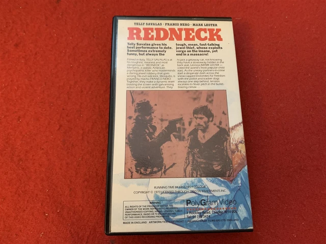REDNECK RARE PRE-CERT Spectrum Vhs Video Tested Telly Savallas Free ...