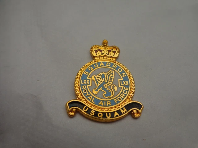 CLASSIC 4 SQUADRON Raf Royal Air Force Gold Plated Enamel Plaque Ww2 ...