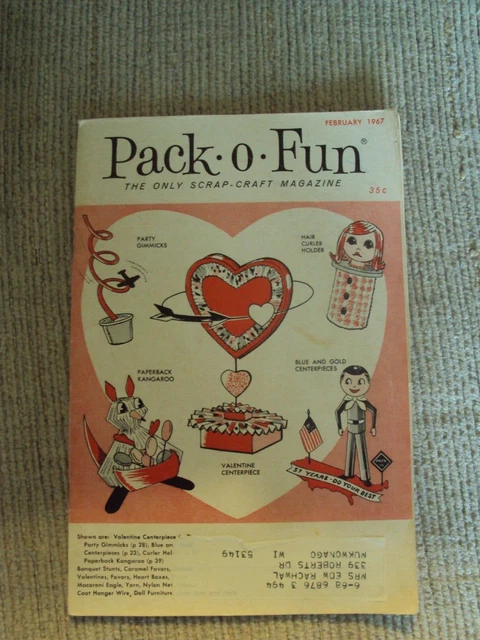 PACK- O- FUN The Only Scrap Craft Magazine February 1967 £3.88 ...