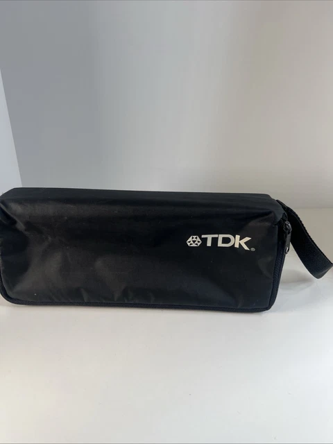 VINTAGE 1980S TDK 15 Cassette Tape Plastic Storage Holder Soft Carrying ...