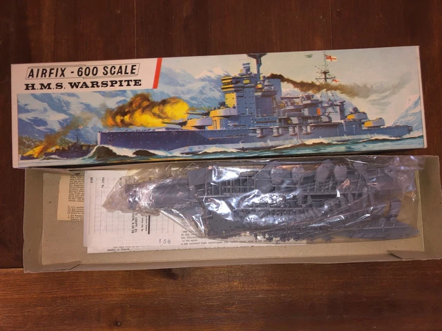 VINTAGE AIRFIX HMS Warspite 600 Scale Model Kit Boxed & Unbuilt £38.00 ...