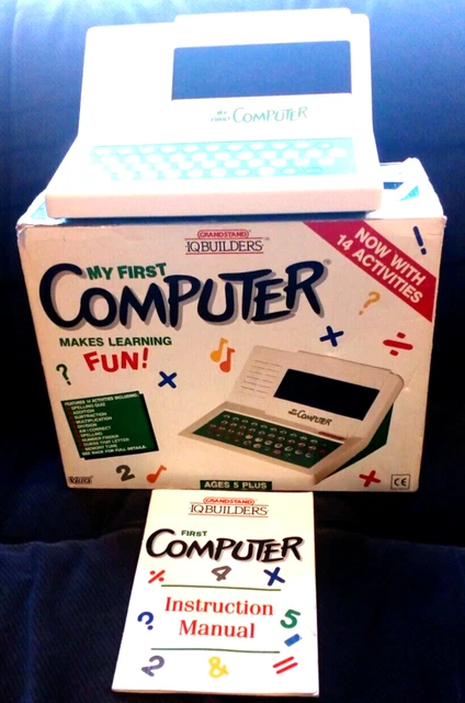 GRANDSTAND IQ BUILDERS My First Computer 1989 - Instructions & In Box ...