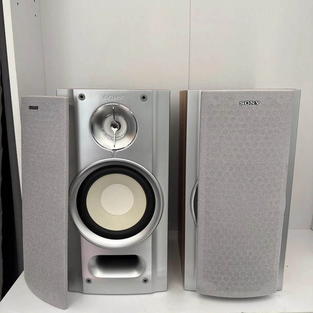 SONY SS-WZ8E BOOKSHELF Speakers 6 Ohm 2-Way Stereo Hifi Wood Pair + Grills 40cm £49.99 - PicClick UK