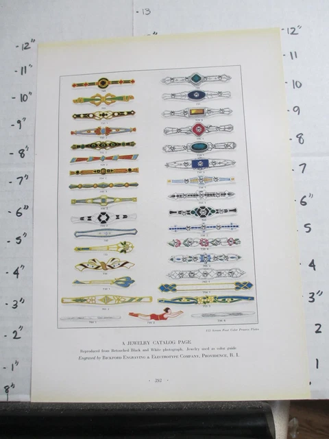 TRADE MAGAZINE AD 1927 BICKFORD Engraving Providence RI jewelry enamel ...