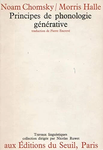 PRINCIPES DE PHONOLOGIE generative, Noam Chomsky et Morris Halle EUR 19 ...