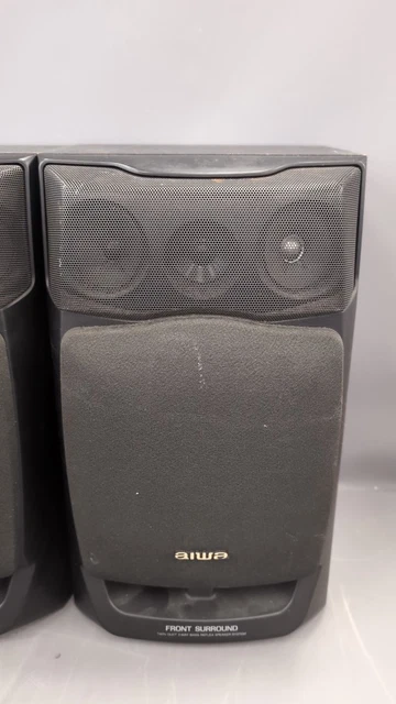 PAIR OF AIWA SX-FZ1500 Bookshelf Speakers 3-Way System In Black - B27 £ ...