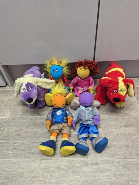6 X FULL Set 13" Tweenies Soft Toys Bella Jake Milo Fizz Doodles Dog ...