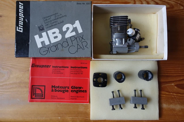 GRAUPNER HB 21 Grand Prix Car 3,48 cm³ & HB-Vergaser, Nr. 1517, RC Nitro Motor EUR 71,00 ...