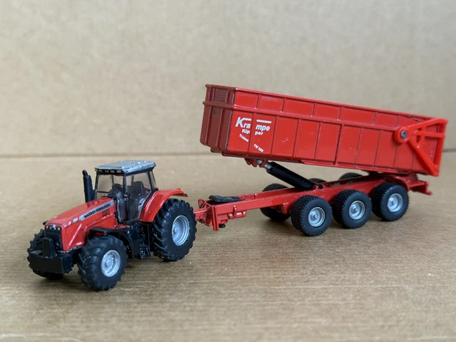 SIKU MASSEY FERGUSON Tractor With Krampe Trailer, 1:87 Scale, Die Cast, 1844. £16.32 - PicClick UK