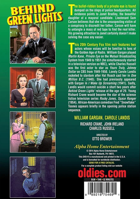 BEHIND GREEN LIGHTS (DVD) Carole Landis William Gargan (US IMPORT) £13. ...