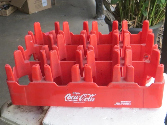 ORIGINAL VINTAGE RETRO Coke Coca Cola Crate Tray Carton Plastic Mancave ...