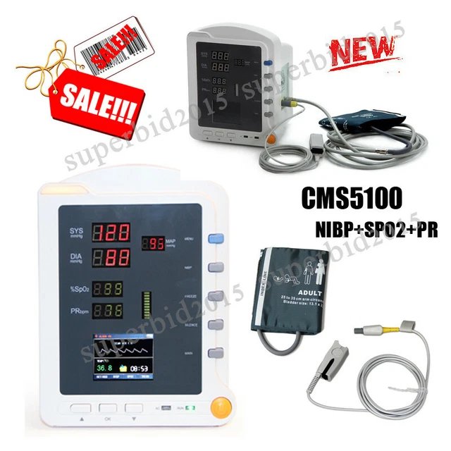NEW CMS5100 CONTEC Vital Signs Monitor CCU ICU Patient Monitor NIBP ...