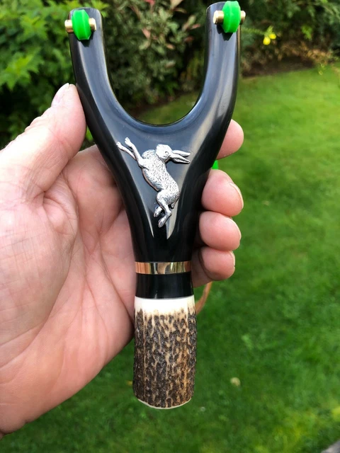 CATAPULT/SLINGSHOT/ DEER ANTLER/ROMANY/HUNTING/HANDMADE/GYPSY/MILBRO ...