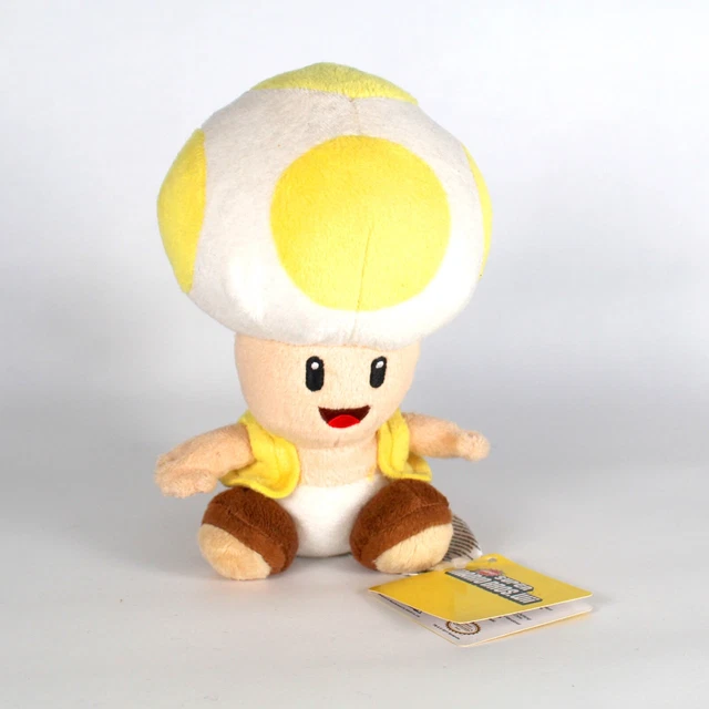 NEW OFFICIAL NINTENDO New Super Mario Bros. Wii Yellow Toad 7" Plush ...