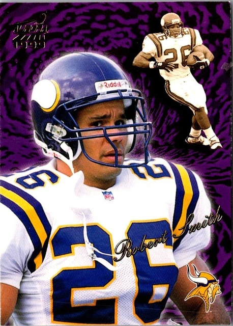 CARTE DE FOOTBALL 1999 Pacific Aurora Robert Smith #85 Minnesota ...