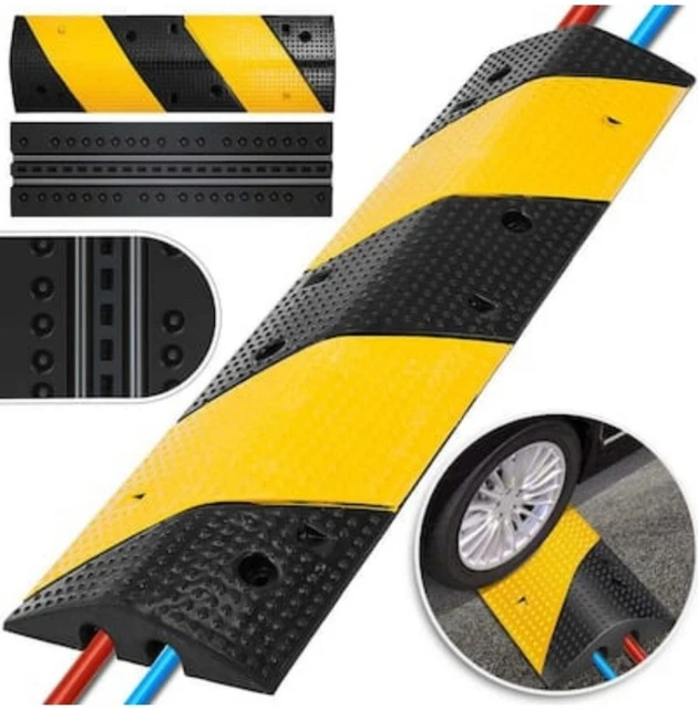 Vevor Modular Rubber Speed Bump Driveway Cable Protector Ramp Eur 3368