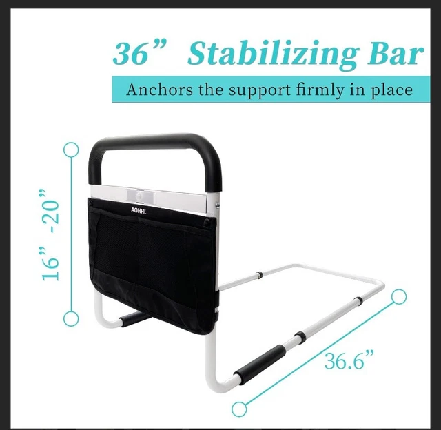 BED RAILS FOR Elderly Adults Safety with Motion Light Adjustable ...