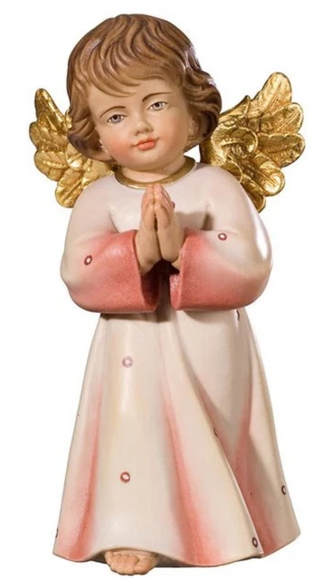 ANGE EN PRIÈRE en Bois de La à Val Gardena Décoré à la Main CM 21 EUR ...