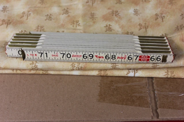 VINTAGE LUFKIN TWO-WAY-RED END FOLDING RULER RULE 72" USA No.966 - NICE ...