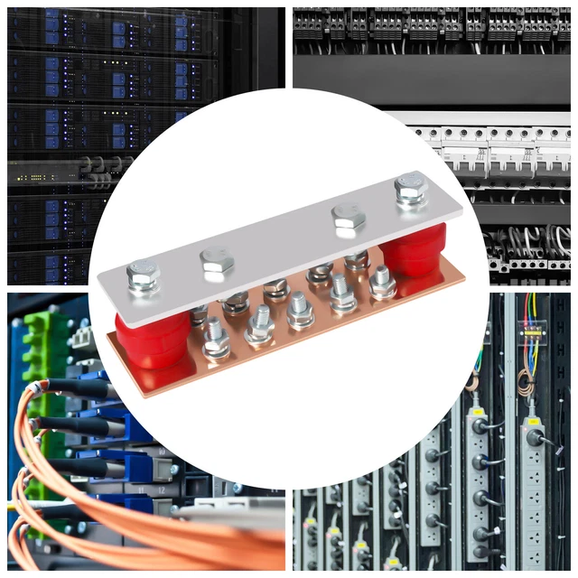 TWO LAYERS COPPER Ground Bus Bar Wall Mounted Ground Bar Kit Electric W ...