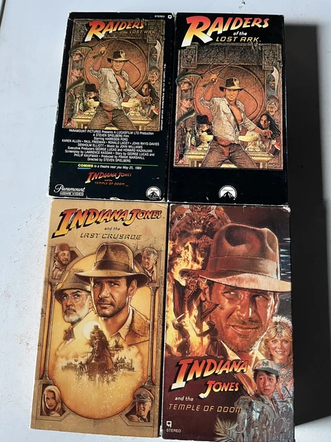 INDIANA JONES TRILOGY VHS Lot Full Frame £14.22 - PicClick UK