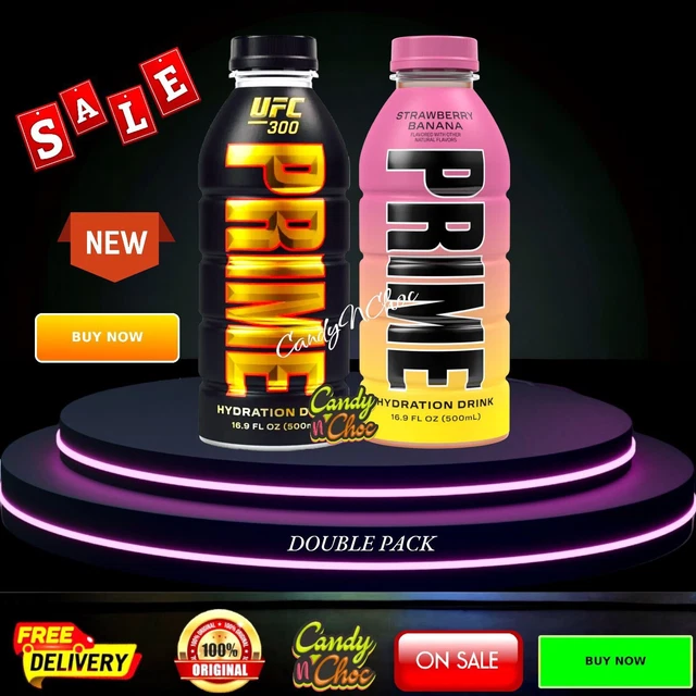 PRIME HYDRATION UFC 300 & Prime Hydration Strawberry Banana IN HAND USA ...