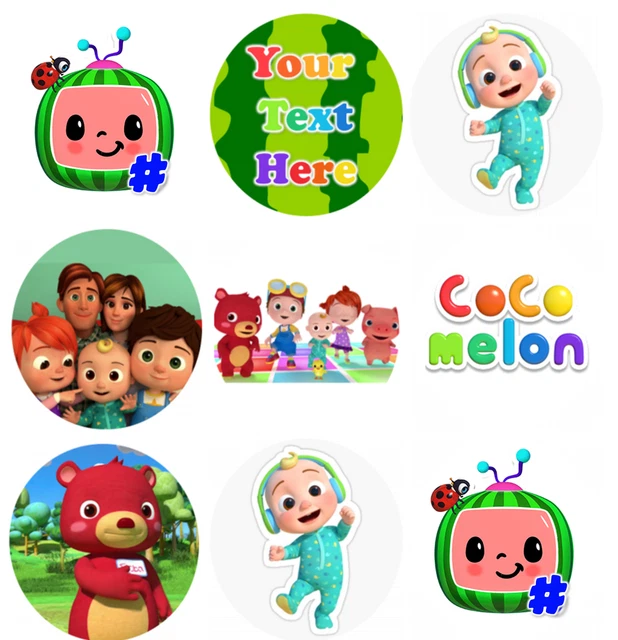 COCOMELON EDIBLE IMAGE Toppers. Edible Round Pre Cut Stickers. Edible ...