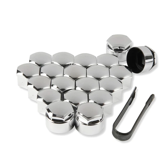 SILVER WHEEL BOLT Nut Covers GEN2 17mm For Citroen C4 Picasso [Mk2] 13 ...