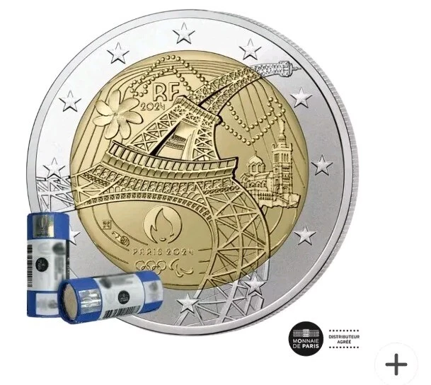 2 EUROS COMMÉMORATIVE France 2024 Paris 2024 ''Tour Eiffel'' FDC Sous ...