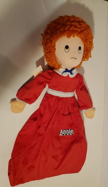 VINTAGE APPLAUSE LITTLE Orphan Annie Cloth Doll Hanging Zippered Pajama ...
