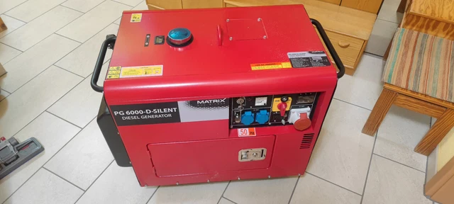 MATRIX DIESEL STROMERZEUGER Stromgenerator Notstromaggregat PG 6000-D ...