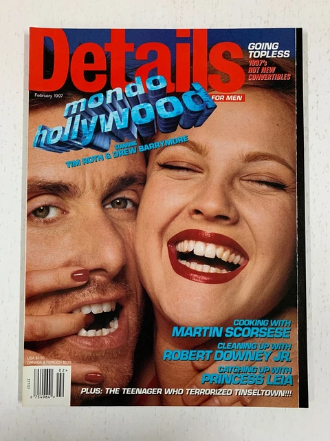 DETAILS MAGAZINE FEBRUARY 1997 - Drew Barrymore, Robert Downey Jr. EUR ...
