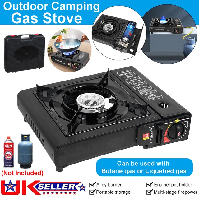 PORTABLE CAMPING GAS Cooker Single Burner Gas Stove Caravan Outdoor ...
