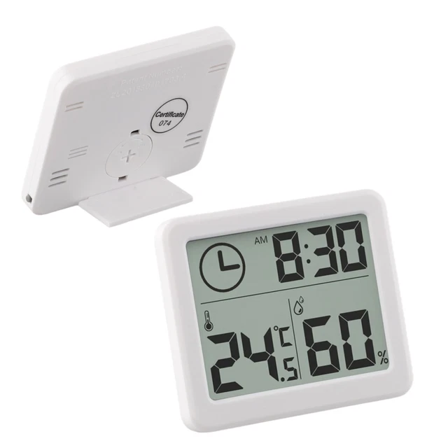 LARGE LCD DISPLAY Thermometer Hygrometer Indoor Temperature Humidity ...