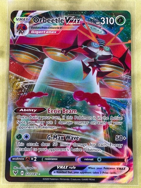 POKÉMON ORBEETLE VMAX - 021/185 - Ultra RareSword & Shield: Vivid ...