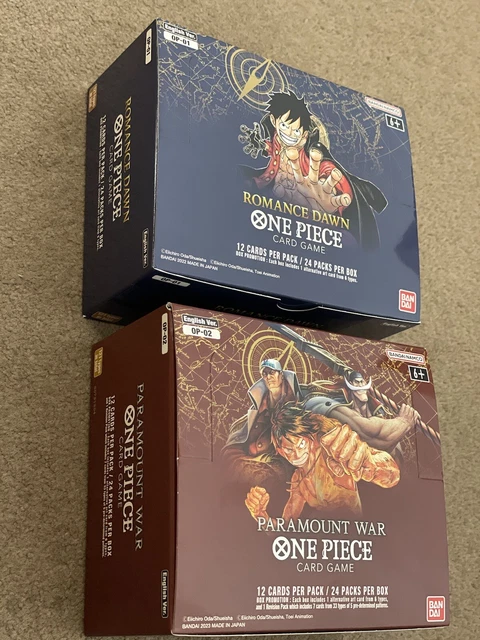ONE PIECE TCG: OP-01 Romance Dawn + OP-02 Paramount War Booster Boxes ...