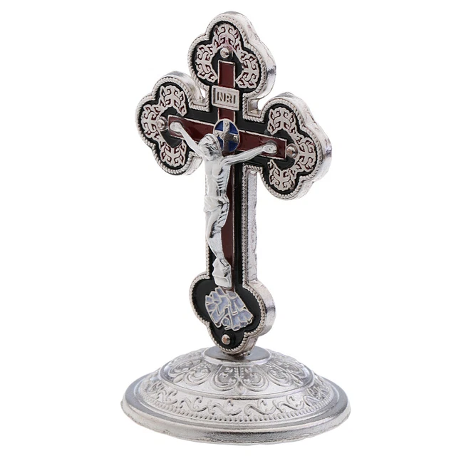 CRUCIFIX JESUS CHRIST On The Stand Cross Catholic Figurine for Home ...