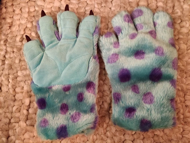 DISNEY STORE MONSTERS INC UNIVERSITY SULLEY CLAW SCARE PLUSH GLOVES w ...
