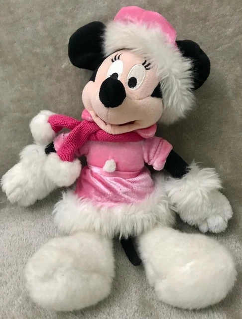 DISNEYLAND RESORT PARIS Minnie Mouse Soft Toy Plush Winter Scarf Hat ...