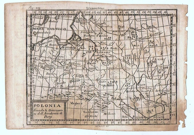 POLAND - MAP - Bartolomeo Roselli - Aquaforte - 1752 £40.93 - PicClick UK
